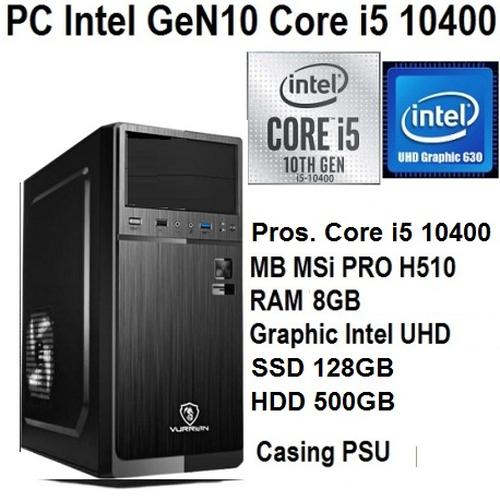 Jual Paket PC Intel Gen10 Core i5 10400 SSD NVMe RAM DDR4 Monitor ...