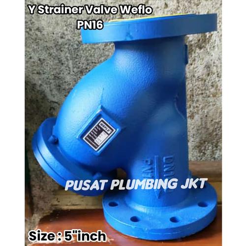 Jual Y Strainer Valve Weflo 5" inch PN16/ Saringan Valve Weflo PN16 / Y ...