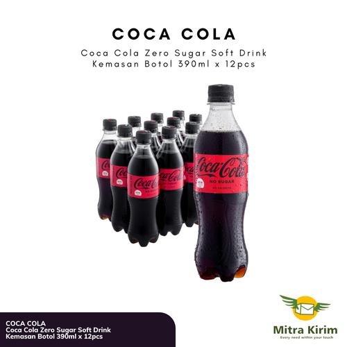Jual Coca-Cola Zero Sugar Soft Drink 390ml x 12pcs Botol - Jakarta ...