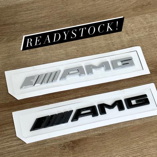 Jual Emblem AMG Chrome / Black High Quality Tulisan Sticker Logo Mercy ...