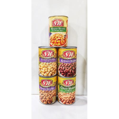 Jual S&W BAKED BEANS IN TOMATO SAUCE/SW GARBANZOS/CHICK PEAS/KIDNEY ...