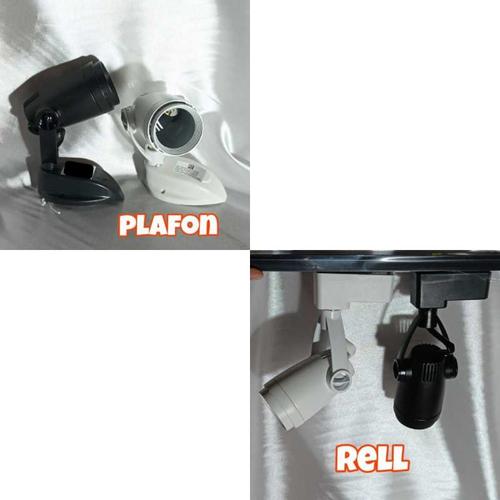 Jual Kap Lampu Sorot Rell Track Spotlight dan Plafon Tempel Spotlight ...