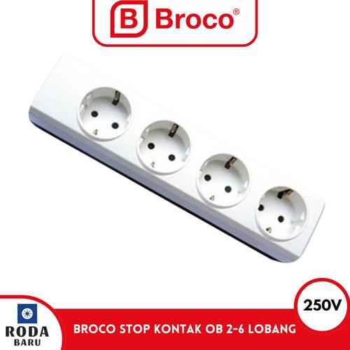 Jual Stop kontak/Stopkontak Broco 2 3 4 5 6 Lobang OUTBOW - 2 Lobang ...