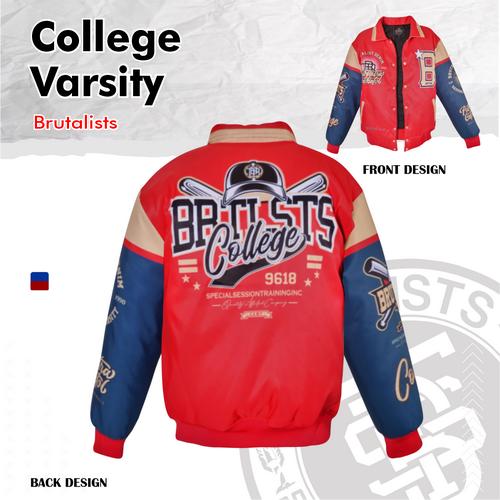 Jual Jaket Baseball Varsity Vintage Jacket Pria Wanita Print Motif ...