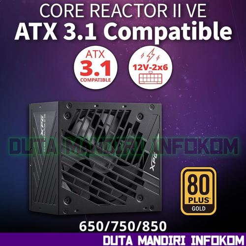 Promo Adata XPG CORE REACTOR II VE 750W 850W 1000W - 80+ Plus GOLD ATX ...