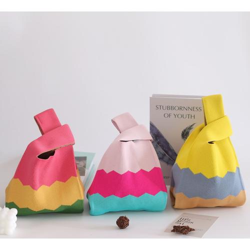 Promo Premium knitted bag korea - tas rajut unit - hampers bag - tote ...