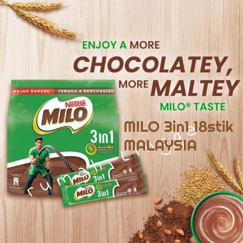 Jual Milo 3in1 Malaysia Sachet Stick Susu Milo 3 in 1 Active Go - Kab ...