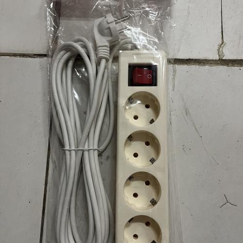 Jual Kabel extension 5 meter 4 lubang/ rol kabel 5 meter 4 lubang ...
