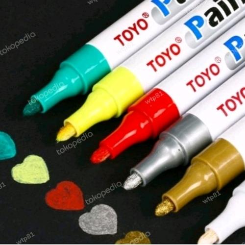 Jual Spidol permanen warna original toyo akrilik besi glass kaca kayu ...