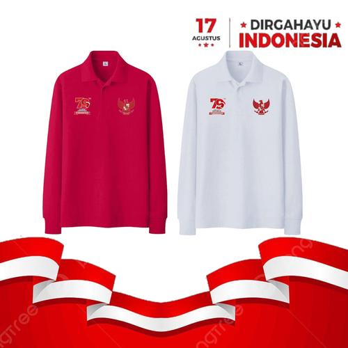 Jual Kaos kerah merah putih hari KEMERDEKAAN 17 AGUSTUS HUT RI se ...