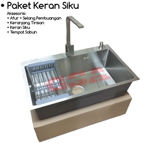 Jual Kitchen Sink 8050 Stainless - Keran Siku / Bak Cuci Piring Set ...