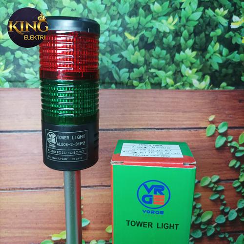 Jual Tower Light Lampu LED TANPA buzzer AL50E-2-31P2 MERAH HIJAU VORGE ...