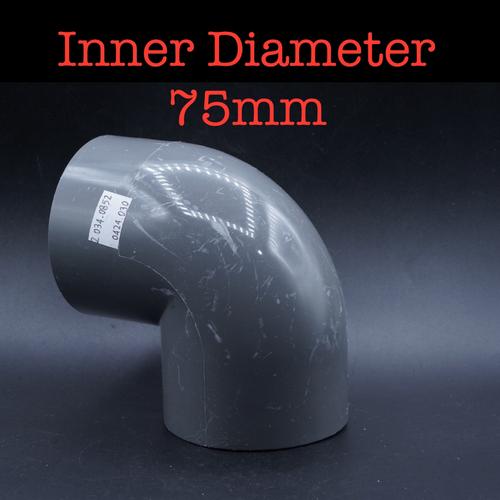 Jual Grey Fitting Elbow Siku Inner Diameter 75mm 75 mm for Pipa PVC 2-3/4 inch Hidroponik ...