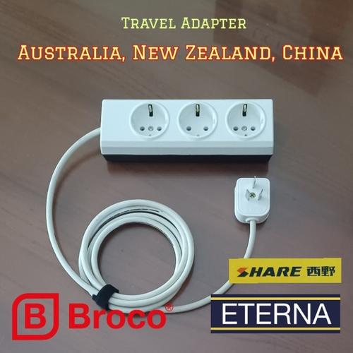 Jual Colokan Travel AUSTRALIA, NEW ZEALAND, CHINA kabel ETERNA - 50 cm ...