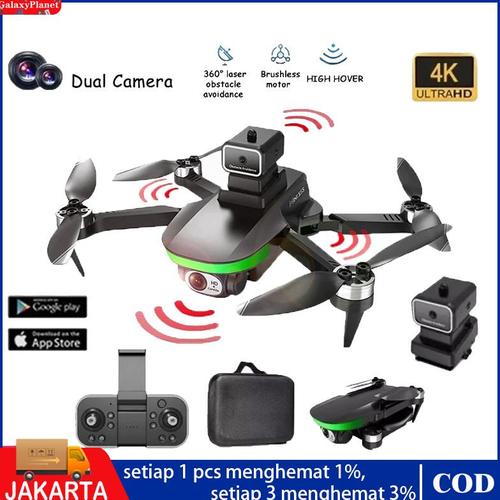 Jual drone S5S definisi tinggi 4K kamera ganda drone fotografi udara, dapat dilipat 6 tingkat ...