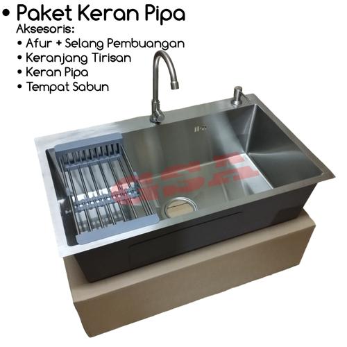 Jual Kitchen Sink 8050 Stainless - Keran Pipa / Bak Cuci Piring Set ...