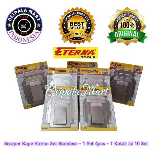 Jual Kape Set Eterna 4 Pcs | Kapi Set | Scraper Set Stainless Steel ORI ...
