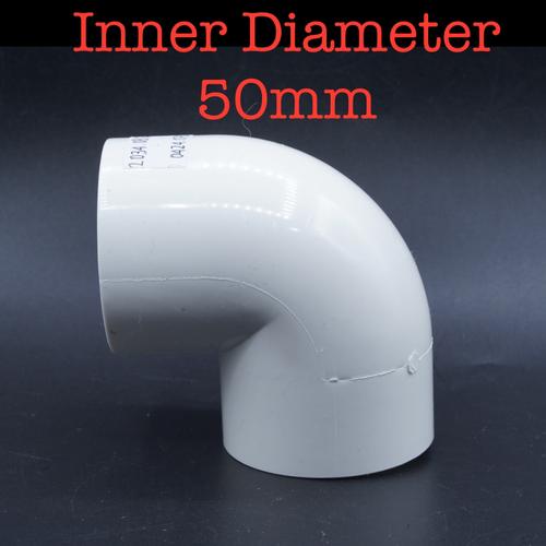 Jual White Fitting Elbow Siku Inner Diameter 50mm 50 mm for Pipa PVC 1 ...