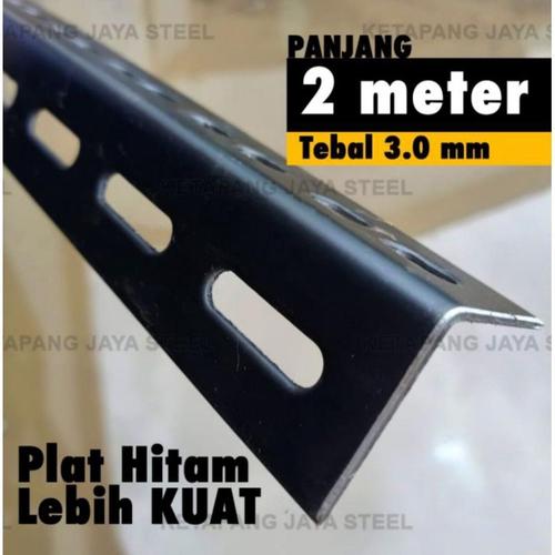 Jual Besi Siku Lubang Hitam 3Mm, 2 Meter Sangat Kuat & Murah (Belum ...