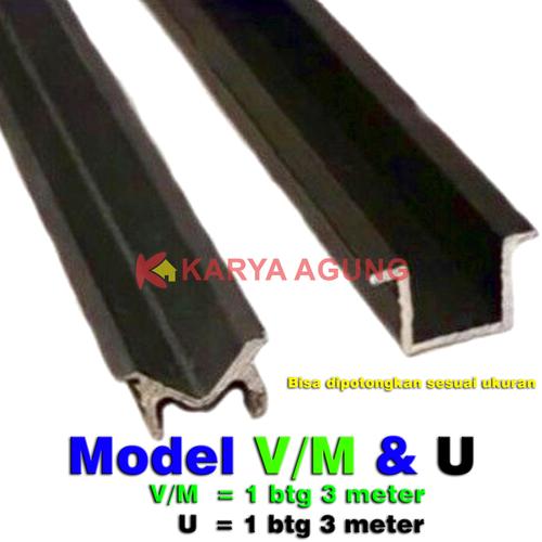 Jual Rel Pintu Lemari Sliding UM 3 meter Tipe 388 [SET] / Rel Lemari ...