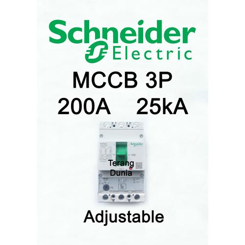 Jual MCCB 3p 200a adjustable Schneider 25kA MCCB 200a 3p adjustable ...