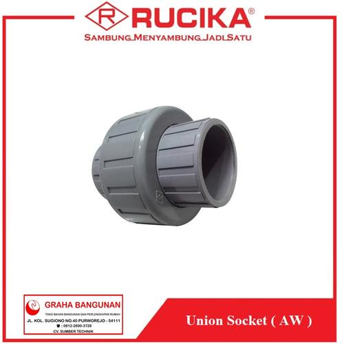 Jual Union Socket Rucika 1" inch PVC AW Watermuur Polos - Kab ...