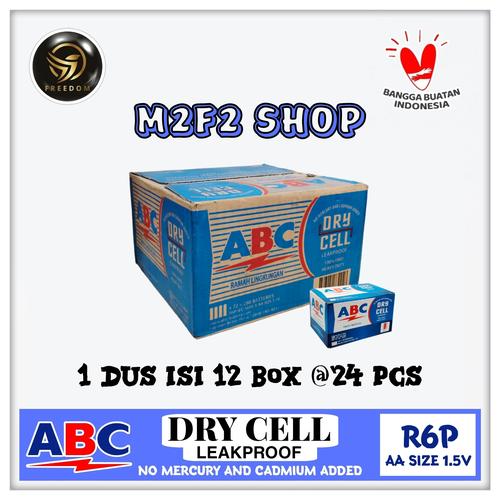 Jual Batu Baterai ABC Biru Dry Cell Ukuran Kecil AA Type R6P IEC/SUM-3 ...