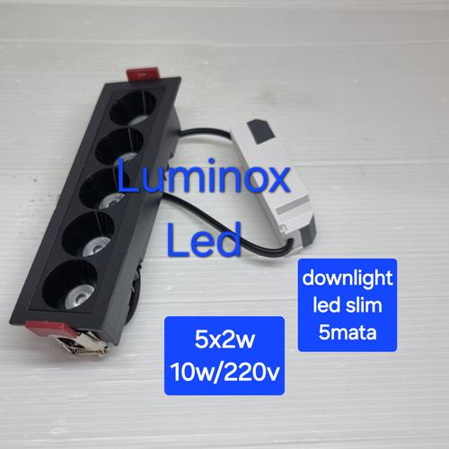 Jual downlight slim panjang 10w 5mata / spotlight linear panjang 10watt ...