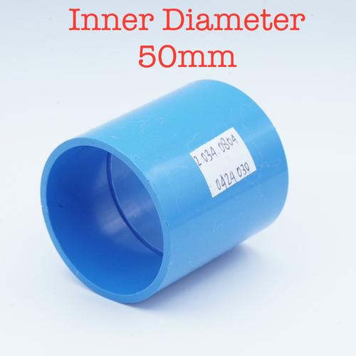 Jual Blue Fitting Sock Sok Lurus Inner Diameter 50mm 50 mm for Pipa PVC ...