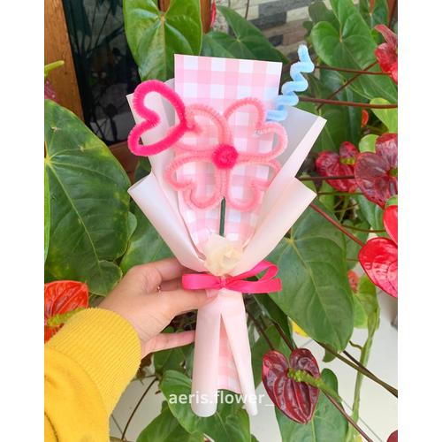 Jual Single Bouquet, Buket mini, Buket Kawat Bulu Kecil, Buket Bunga ...