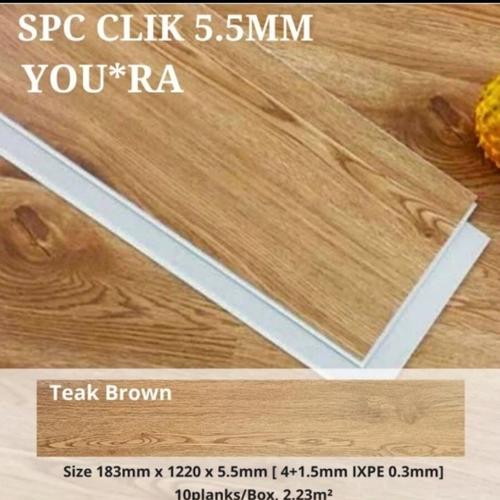 Jual SPC LANTAI 5.5MM EXPI klik (SUDAH ADA FOAM) - TEAK BRWON - COCOA BRWON - Jakarta Selatan ...
