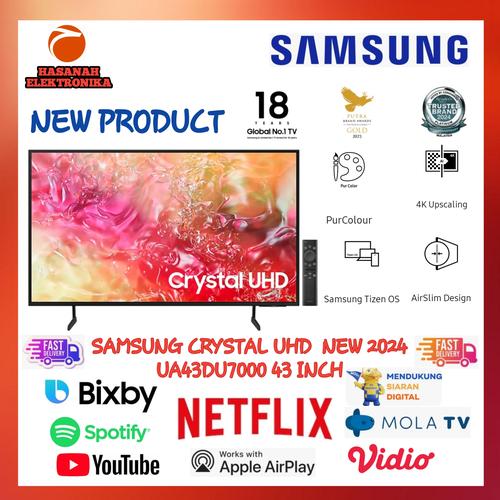 Jual SAMSUNG UA43DU7000 CRYSTAL UHD 4K SMART TV TIZEN 43 INCH NEW 2024 ...