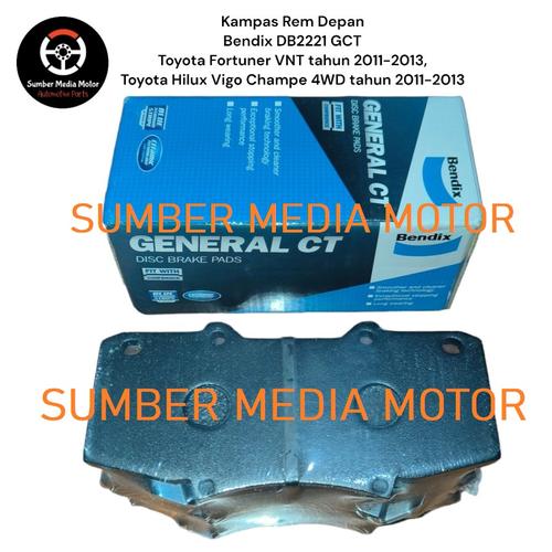 Jual Bendix Kampas Rem Depan Brakepad DB2221 GCT Toyota Fortuner VNT ...