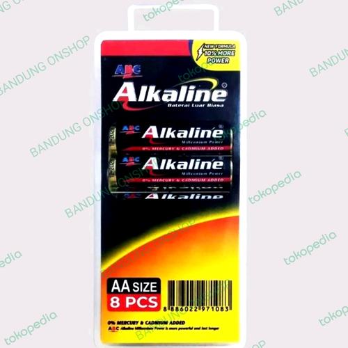 Jual ABC ALKALINE AA 1,5V 8 PCS 8PC BATERAI BATRE ALKALINE 8PCS 1,5V AA ...