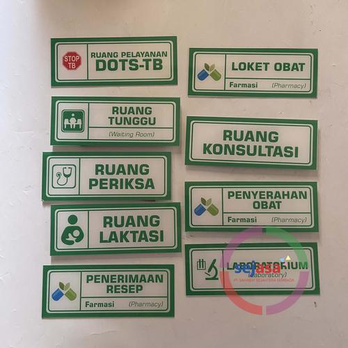 Promo Nama Ruang Klinik Minimalis Siap Pakai, Papan Nama Ruangan ...