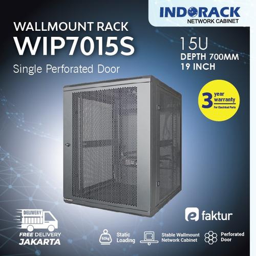 Jual WIP7015S Wallmount Rack 15U INDORACK Depth 700mm Perforated Rak ...