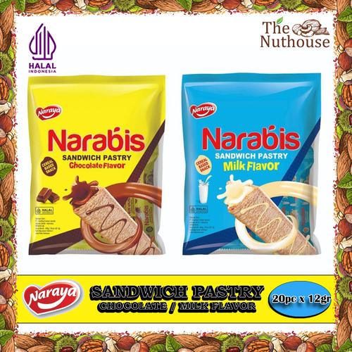 Jual Naraya Narabis Sandwich Pastry - Chocolate / Milk Flavor 240gr ...