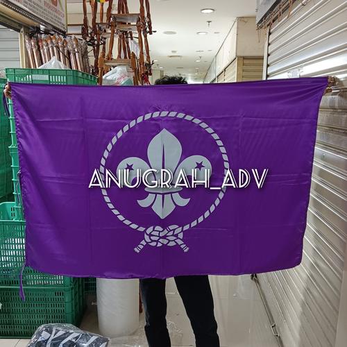 Jual bendera pataka bendera logo sablon WOSM PRAMUKA ukuran 90cm x ...