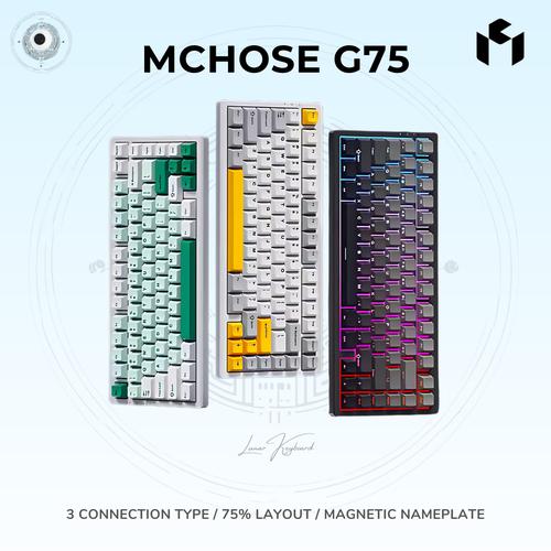 Jual MCHOSE G75 75% MECHANICAL KEYBOARD WIRELESS CONNECTION WITH METAL ...