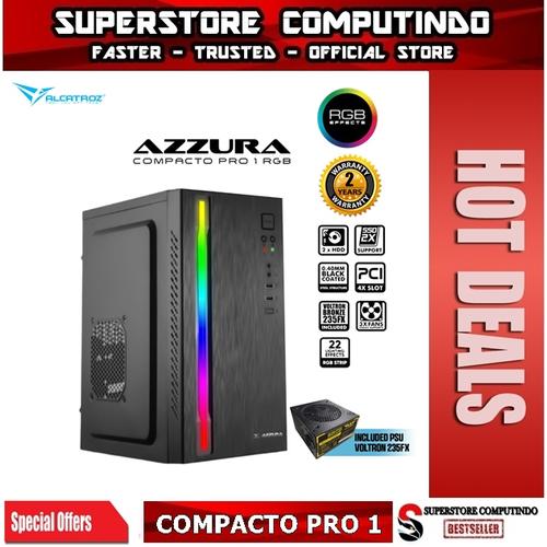 Promo Casing Alcatroz Azzura Compacto Pro 1 RGB M-Atx with LED Strip ...