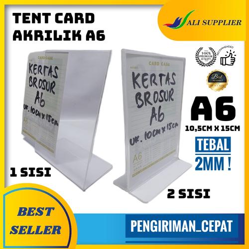 Jual Akrilik A6 2 sisi / Acrylic A6 / Display Menu / Display brosur ...
