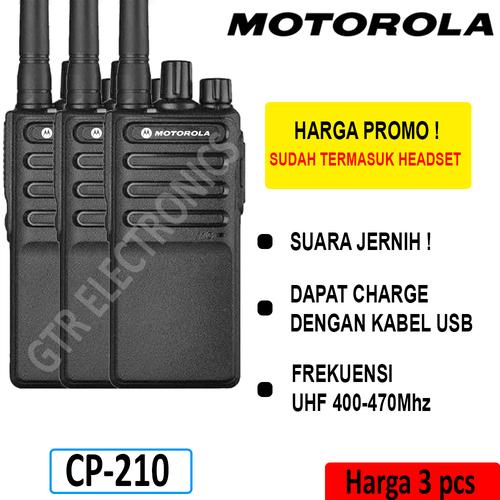 Jual Motorola CP210 Handy Talky UHF 400-470Mhz HT Jarak Jauh Walkie ...
