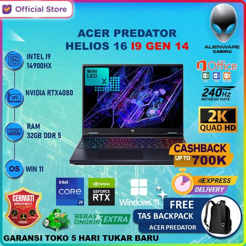 Promo Acer Predator Helios 16 RTX4080 12GB i9 14900HX 32GB 1TB 18 ...