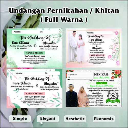 Jual CETAK UNDANGAN PERNIKAHAN | UNDANGAN BESEK| UNDANGAN PUNJUNGAN ...
