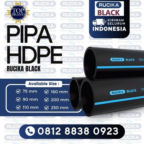 Jual Pipa HDPE Rucika Black 10 inch Batangan 250mm PN10 | Pipa Hdpe Wavin 10" Inch 250mm PN10 ...