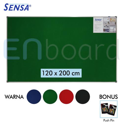Jual Softboard Cork Board / Papan Mading Gantung Bludru Sensa 120 x 200 ...