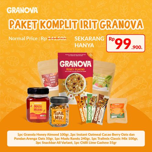 Promo Granova - Paket Komplit Irit (1 pc Granola Honey Almond 100gr, 3 ...