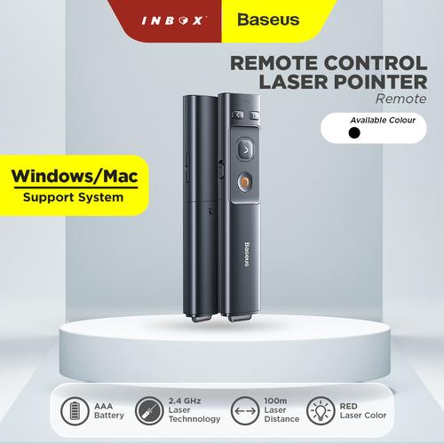 Promo Baseus Wireless Presenter Pointer pen Remote Control Laser ...