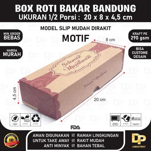 Jual (50 Pcs) box roti bakar 1/2 Porsi, Box Roti Bakar, Kemasan Roti ...