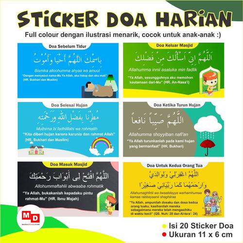 Jual Sticker Doa Harian Anak 20 Stiker Anak Islam - Kota Madiun ...